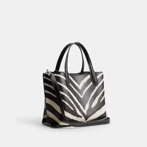 COACH Willow Tote 24 With Zebra Print