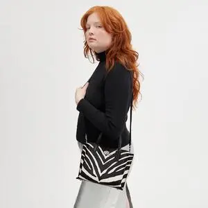 COACH Willow Tote 24 With Zebra Print