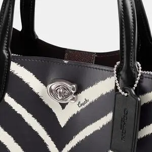 COACH Willow Tote 24 With Zebra Print