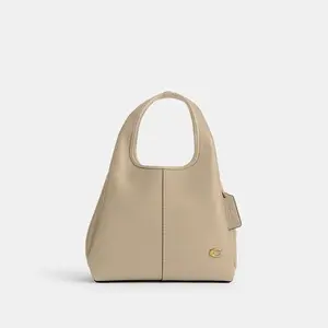 COACH Lana Shoulder Bag 23 In Polished Pebble Leather - Brass/ivory