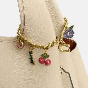 COACH® Motif Chain Bag Charm - Brass/multi