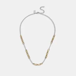 COACH Signature Mixed Chain Necklace - Gold/silver