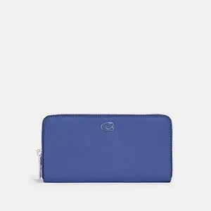 COACH Accordion Wallet With Signature Canvas Interior Blueberry