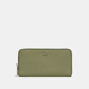 COACH Accordion Wallet With Signature Canvas Interior Moss