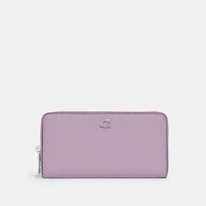 COACH Accordion Wallet With Signature Canvas Interior Soft Purple