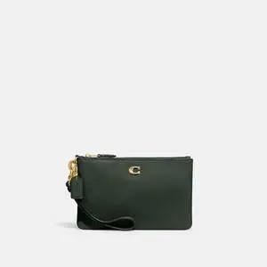 COACH Coach Wristlet Brass/amazon Green