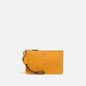 COACH Coach Wristlet Brass/buttercup