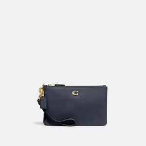 COACH Coach Wristlet Brass/denim