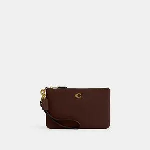COACH Wristlet - Brass/maple