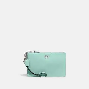 COACH Coach Wristlet Silver/faded Blue