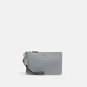 COACH Coach Wristlet Silver/grey Blue