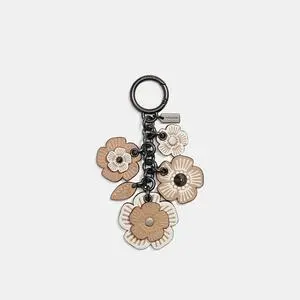 Coach Tea Rose Mix Bag Charm In Chalk/Black - 30% Off | Editorialist