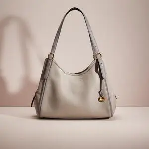 COACH Restored Lori Shoulder Bag In Colorblock - Brass/dove Grey