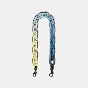 COACH Leather Covered Short Chain Strap
