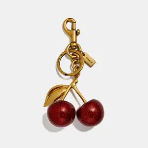 COACH Cherry Bag Charm - Brass/red Apple