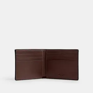 COACH Slim Billfold Wallet In Signature Canvas - Maple