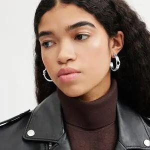 COACH® Sculpted Signature Hoop Earrings