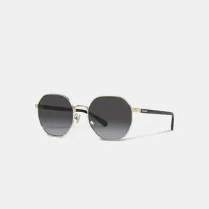 COACH Metal Hexagon Sunglasses Black