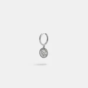 COACH® Sterling Coin Single Huggie Earring