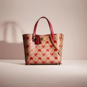 COACH Upcrafted Willow Tote 24 In Signature Canvas With Heart Print
