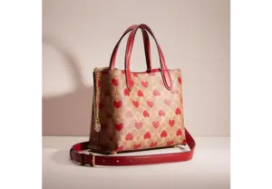 COACH Upcrafted Willow Tote 24 In Signature Canvas With Heart Print
