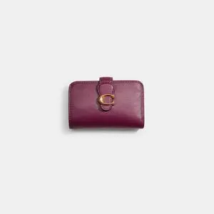 COACH® Restored Tabby Medium Wallet Brass/deep Berry