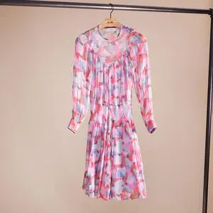 COACH Restored Bold Geo Yoke Midi Dress