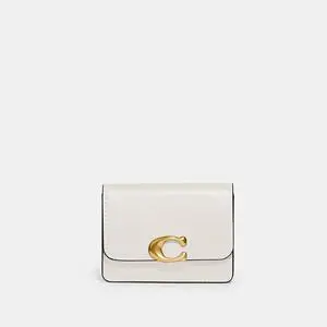 COACH Bandit Card Case - Brass/chalk