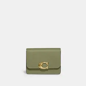 COACH Bandit Card Case Brass/moss