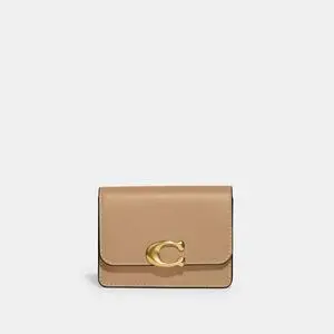 COACH Bandit Card Case Brass/tan