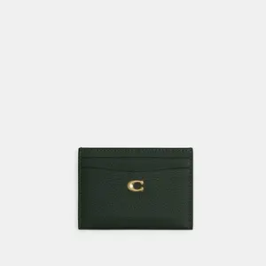 COACH Essential Card Case Brass/amazon Green