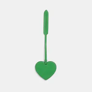 COACH Coach Remade Heart Bag Charm Kelly Green