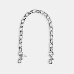 COACH Signature Link Chain Strap - Silver