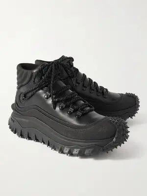 Moncler Trailgrip Gtx Leather Hiking Boots - Black