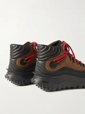 Moncler Trailgrip Gtx Leather Hiking Boots - Red