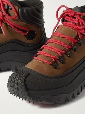 Moncler Trailgrip Gtx Leather Hiking Boots - Red