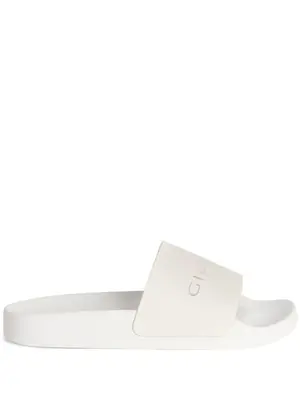 GIUSEPPE ZANOTTI Brett Flat Slides - White