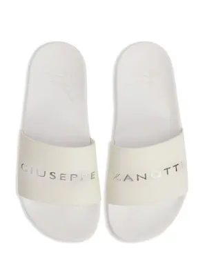 GIUSEPPE ZANOTTI Brett Flat Slides - White