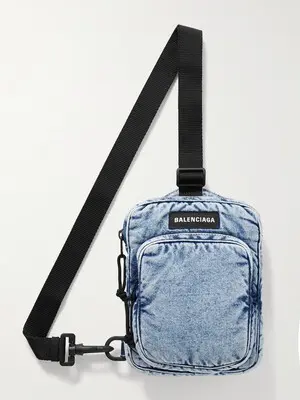 Balenciaga Explorer Nylon-twill Messenger Bag - Blue