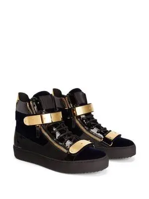 GIUSEPPE ZANOTTI Coby Double-straps Mid-top Sneakers - Blue