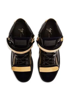 GIUSEPPE ZANOTTI Coby Double-straps Mid-top Sneakers - Blue