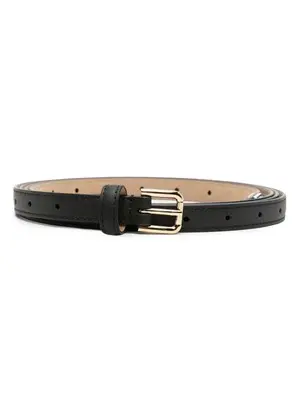 Dolce & Gabbana Buckled Leather Belt - Black