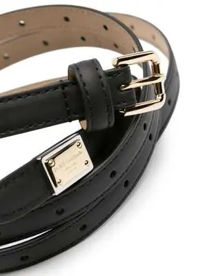 Dolce & Gabbana Buckled Leather Belt - Black