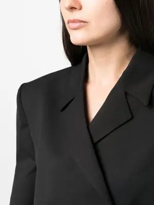 SSHEENA Wrap Cropped Blazer - Black