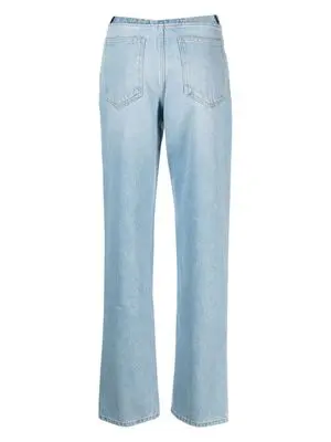 Gcds Rhinestone-embellished Straight-leg Jeans