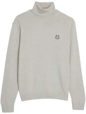Maison Kitsuné Roll-neck Wool Jumper - Grey