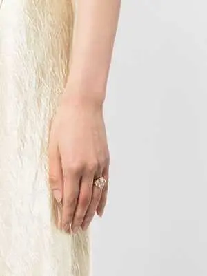 STATEMENT 18kt Rose Diamond Pyramid Ring - Gold