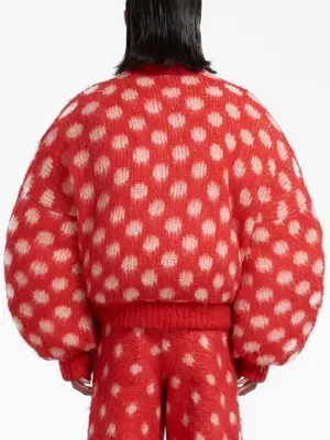 Marni Polka-dot Intarsia Jumper - Red