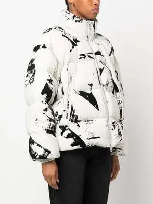 Y3 Paint Splatter Puffer Jacket