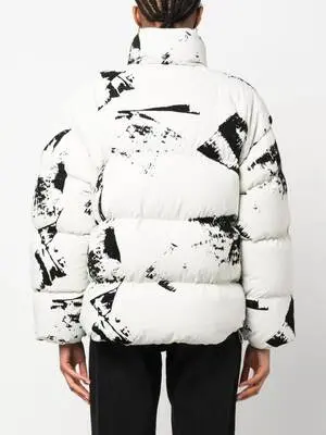 Y3 Paint Splatter Puffer Jacket
